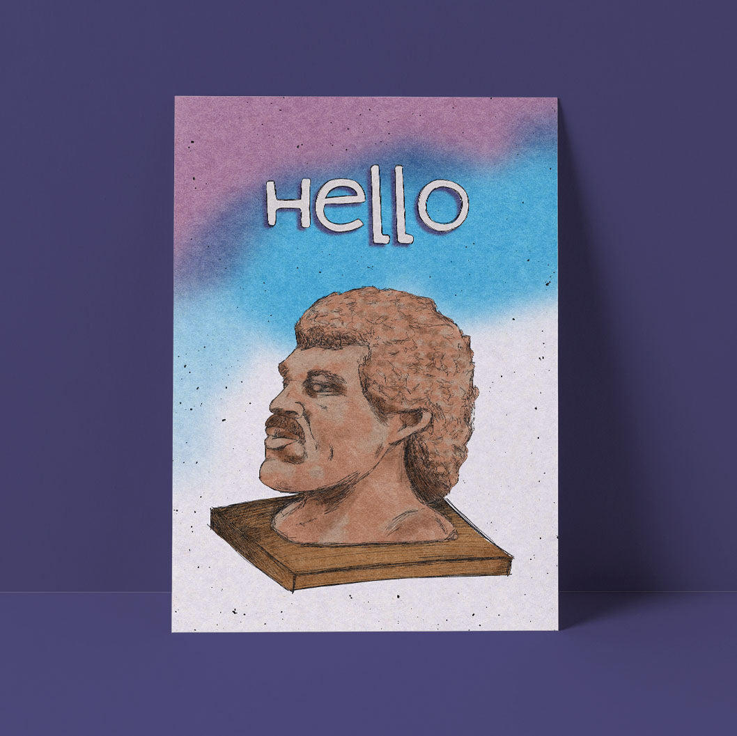 Hello Sculpture Card | 80s greeting cards - Pretty Good Cards