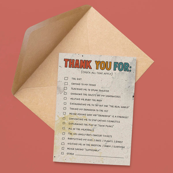 Multipurpose Thank You Card - Pretty Good Cards